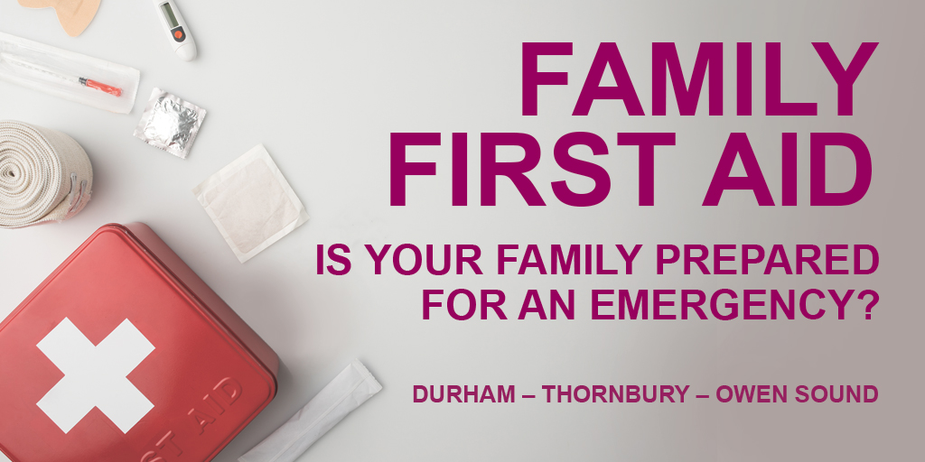 Free Family First Aid sessions coming this spring | Grey County